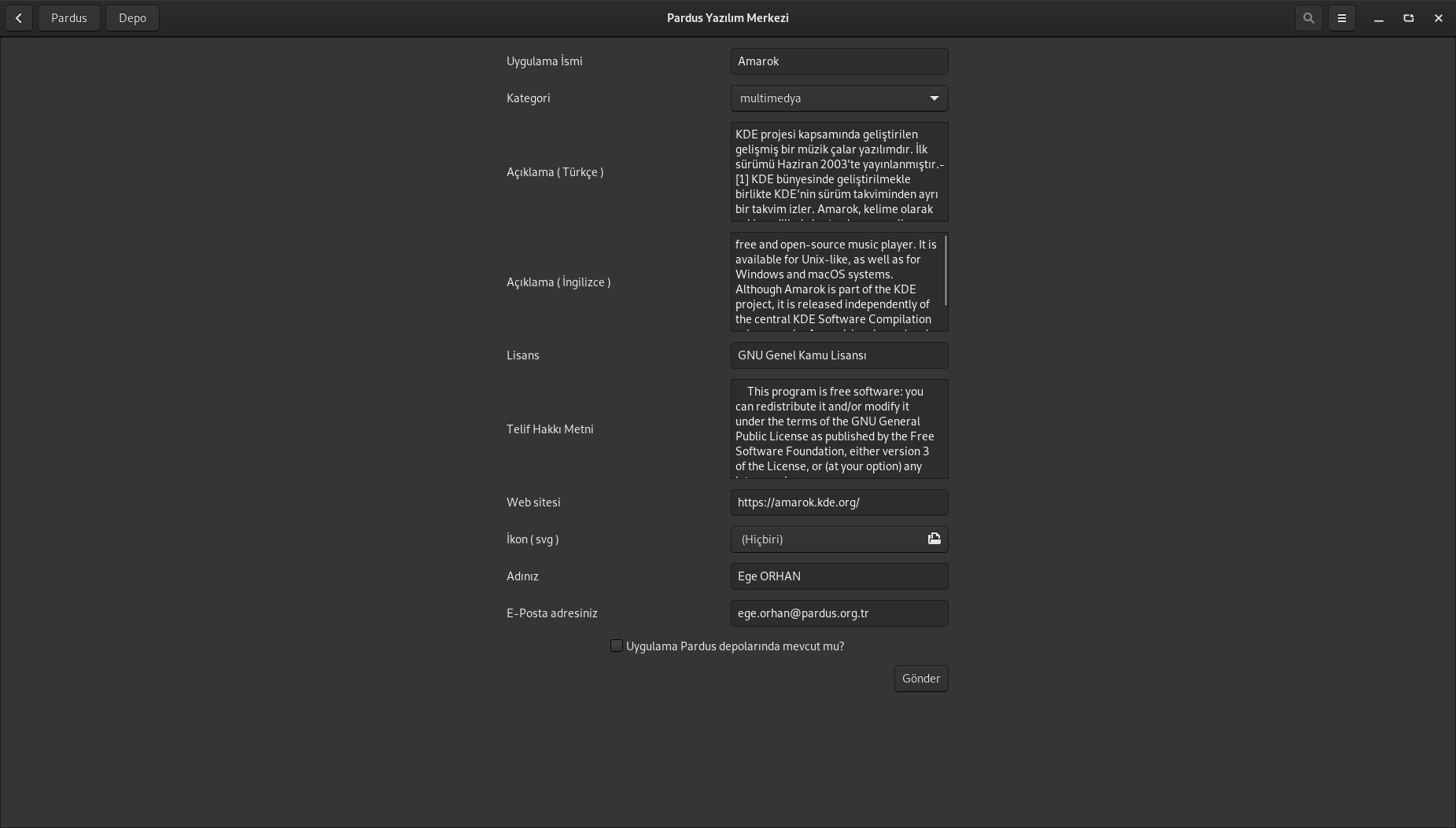 Sevdiğiniz Uygulamalar Pardus yazılım merkezinde var mı? - Pardus ...